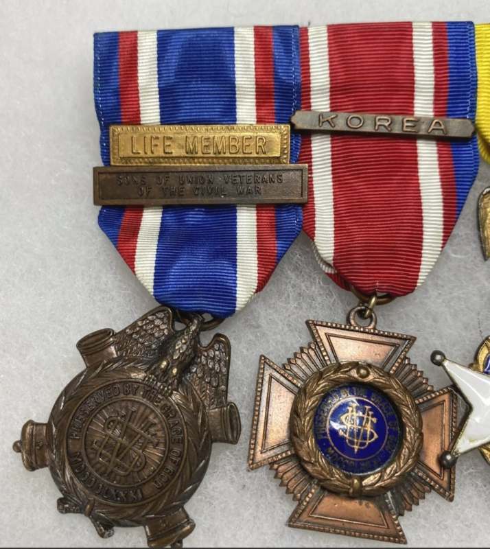 Incredible Veterans SUVCW SAR war cross veteran and Hereditary medal ...