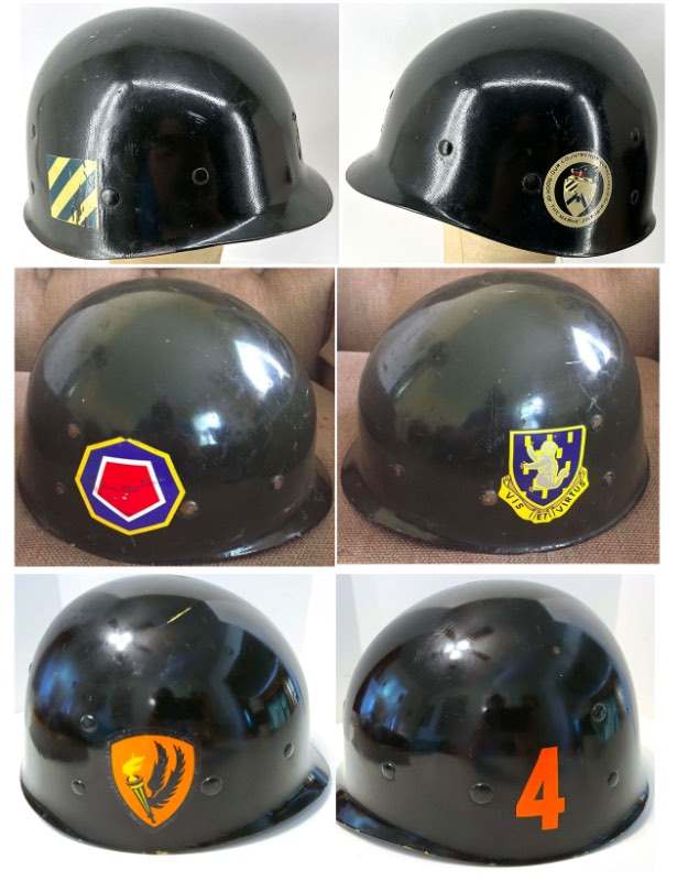 Black Westinghouse M1 helmet liners with dual decals 3d Division - M-1 ...