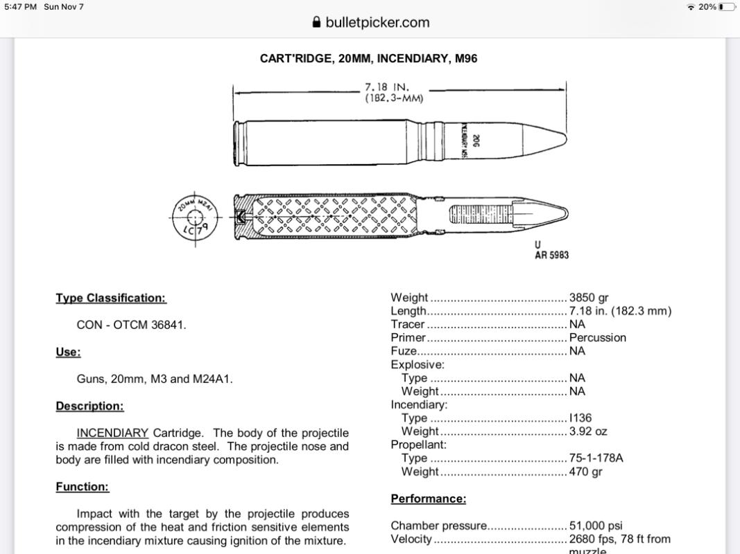 20mm M55 A2 - ORDNANCE - U.S. Militaria Forum