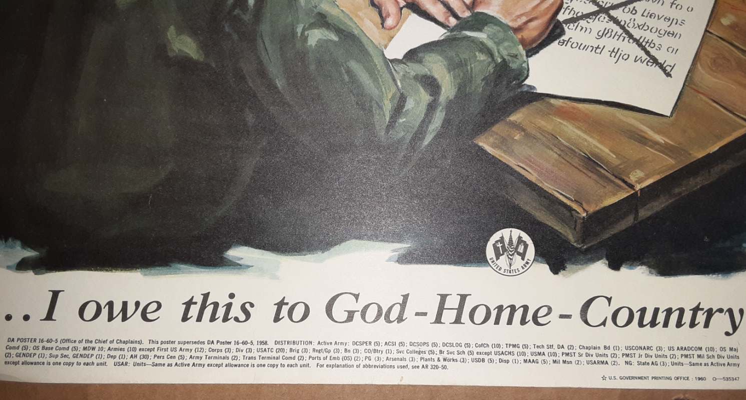 Found Two United States Army Chaplin Posters - EPHEMERA, PHOTOGRAPHS ...