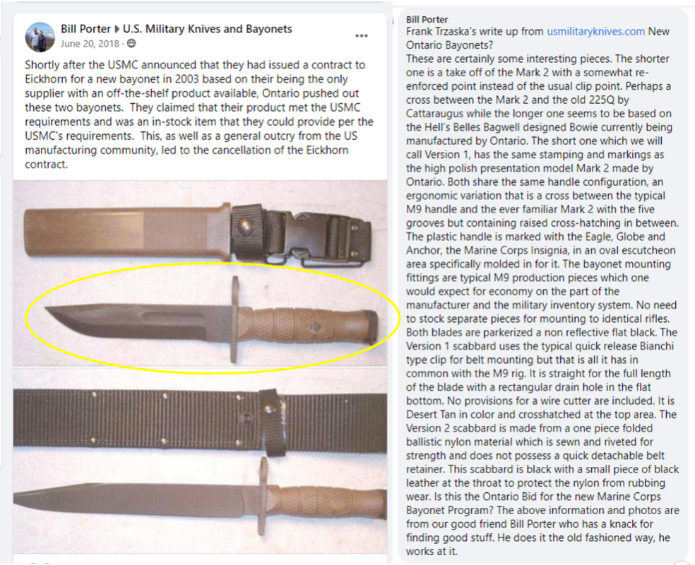 USMC Ontario OKC3s 1st Fielded Prototype Bayonet 1 of 500 - Page 3 ...