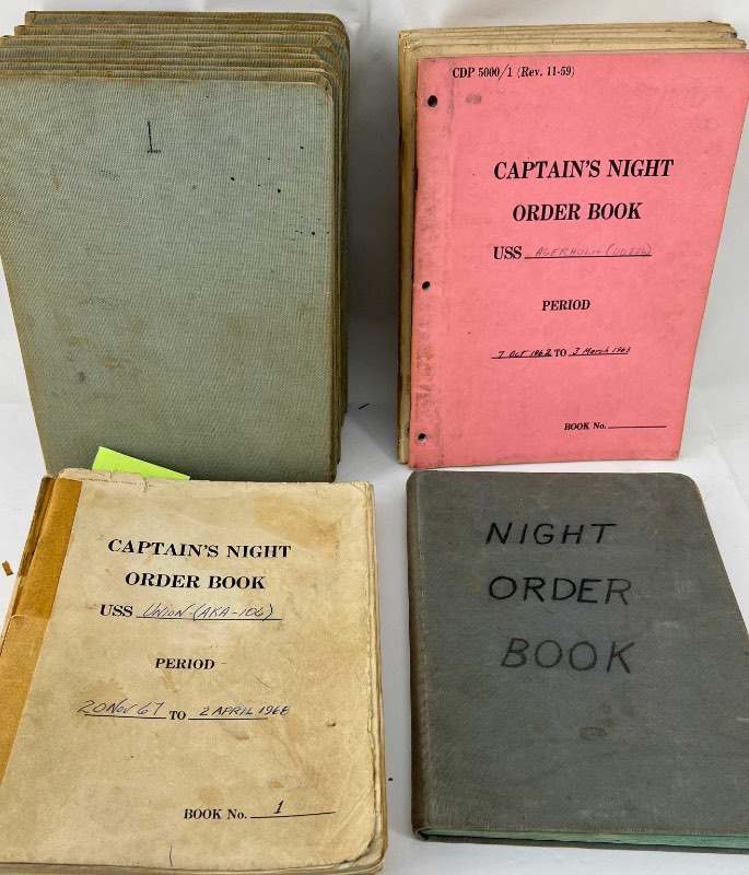 Sets of US Navy Captain's Night Order Books - the night shift's ...