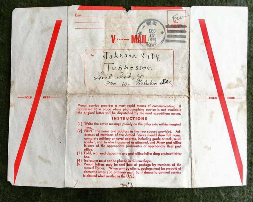 WWII USMC 2nd Marine Division ~ Merry Christmas V-Mail Dec. 1944 ...