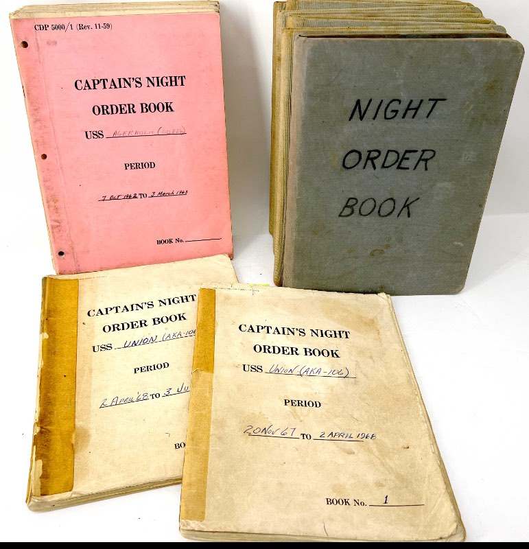 Sets of US Navy Captain's Night Order Books - the night shift's ...