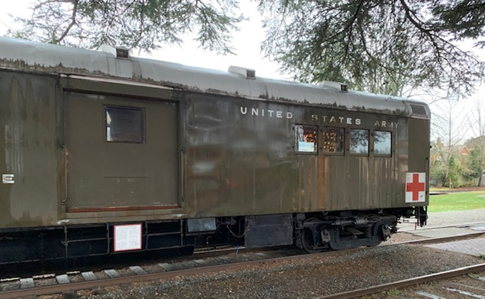 Army ambulance kitchen train car at Northwest Railway Museum - MILITARY ...