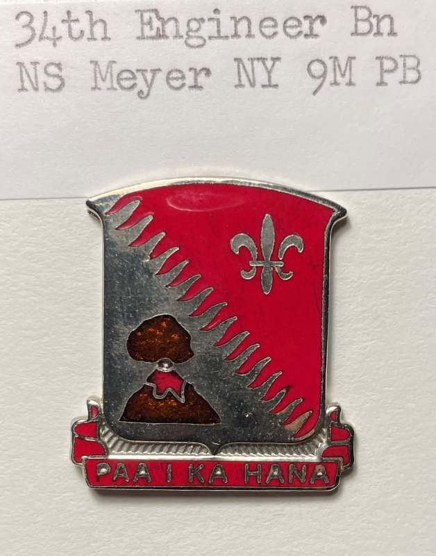 34th Engineer Battalion (Construction) DISTINCTIVE UNIT INSIGNIA ...