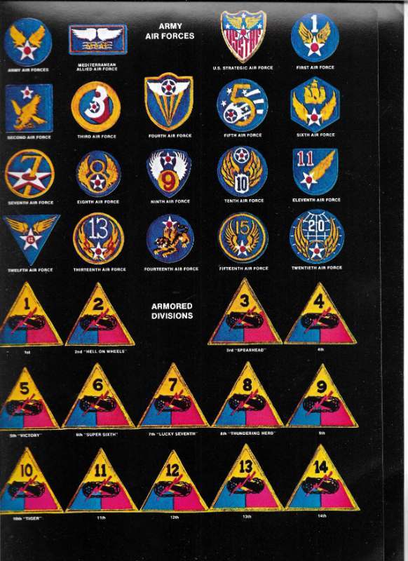 Army Patches From the James Jones WWII Art Book of 1975. - ARMY AND ...