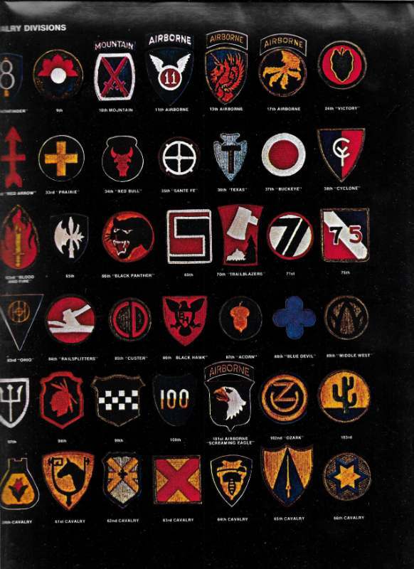 Army Patches From the James Jones WWII Art Book of 1975. - ARMY AND ...