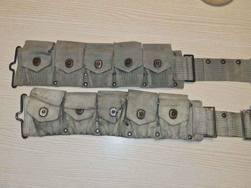 2x M1910 cartridges belt blanco'd / camouflaged - FIELD & PERSONAL GEAR ...
