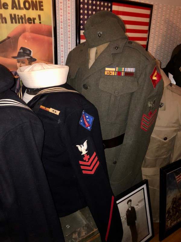 US Navy Corpsman jumper with USMC insignia, USMC Alpha blouse with USN ...