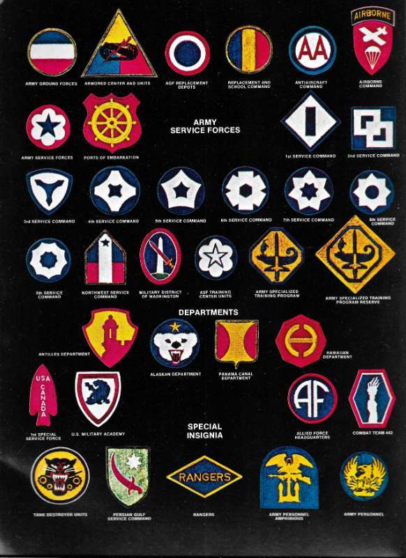 Army Patches From the James Jones WWII Art Book of 1975. - ARMY AND ...