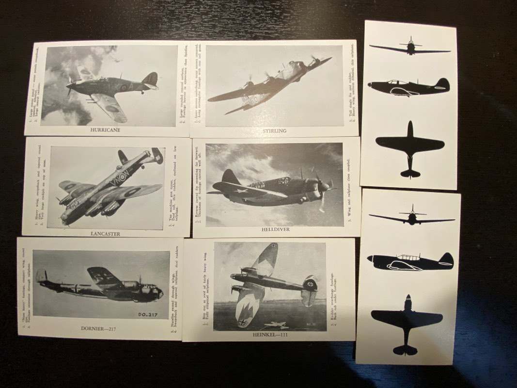 WW2 aircraft ID cards - MILITARY EDUCATION & TRAINING - U.S. Militaria ...