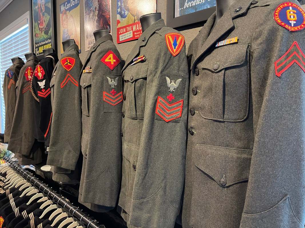 US Navy Corpsman jumper with USMC insignia, USMC Alpha blouse with USN ...