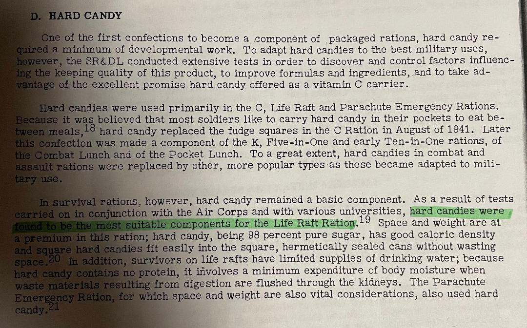 1940-1945 AAF Life Raft Ration Variations - SURVIVAL GEAR - U.S ...