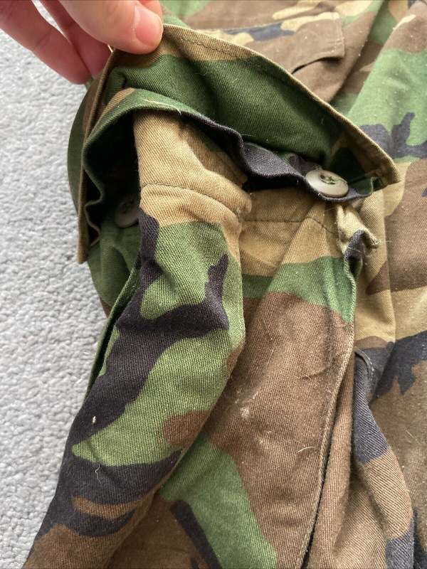 Early BDUs with white labels, big collars, and open-faced SP4 rank ...