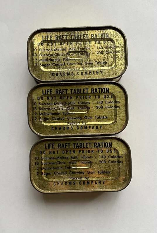1940-1945 AAF Life Raft Ration Variations - SURVIVAL GEAR - U.S ...