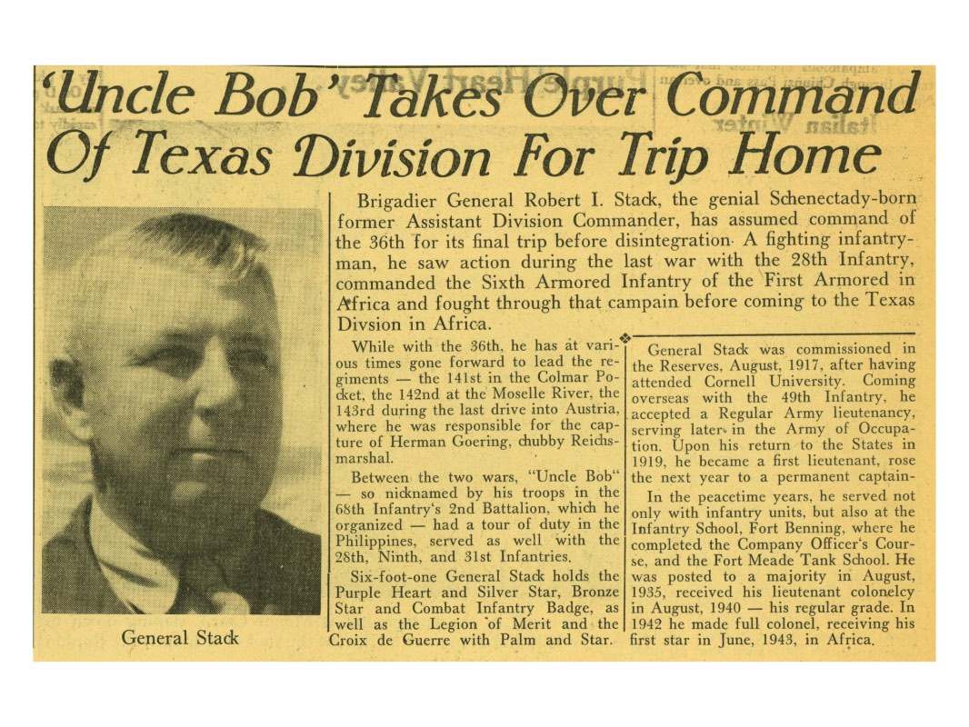 Ike Jacket of Brigadier General Robert Stack- Assistant Commanding ...