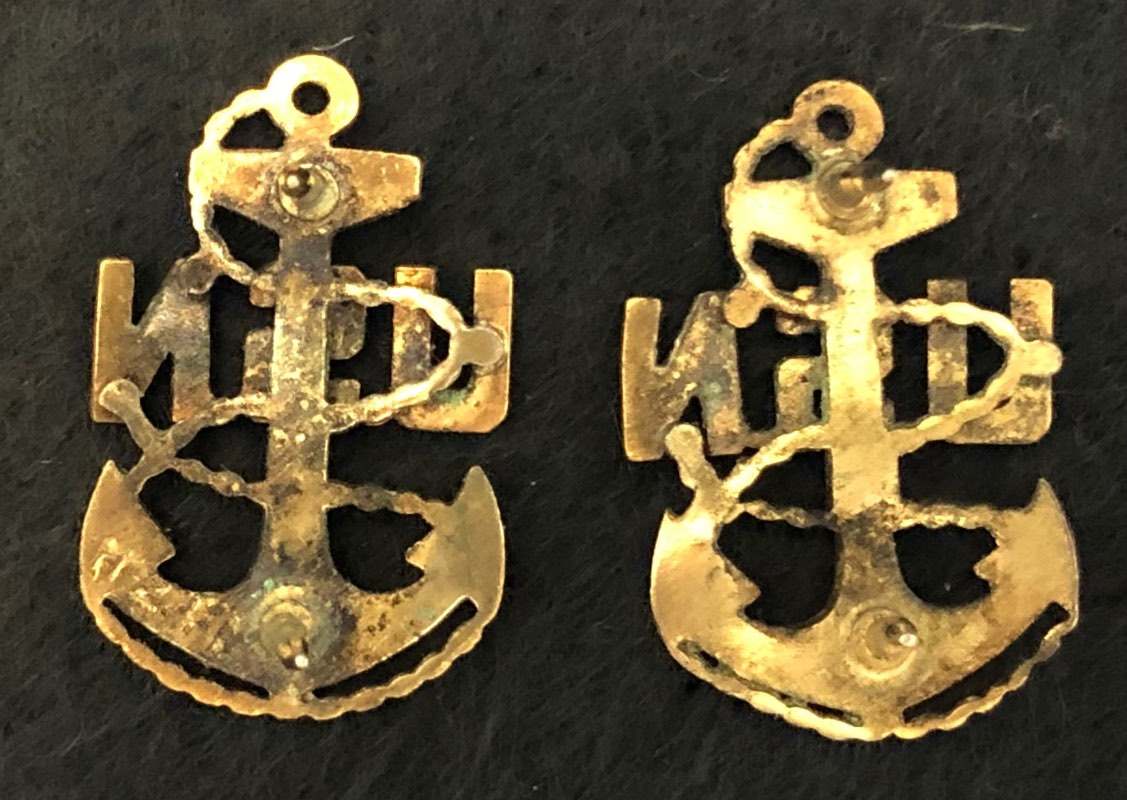 Question on these CPO insignia - NAVY, COAST GUARD AND OTHER SEA ...