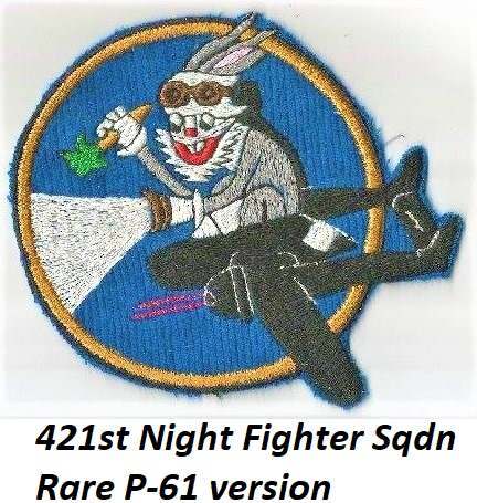 421st Night Fighter Sqd (Rare P-61 version) leather patch I just did ............ - REENACTING ...