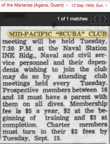 Mid Pacific Scuba Club Guam, M.I. - Military or Civilian Patch? - CAN ...