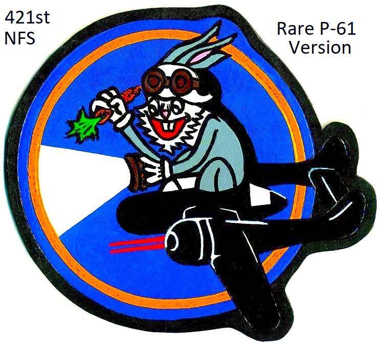 421st Night Fighter Sqd (Rare P-61 version) leather patch I just did ...