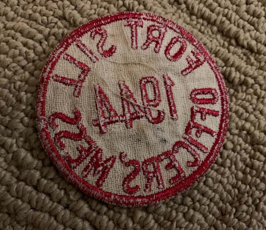 Fort Sill Officers' Mess Patch - ARMY AND USAAF - U.S. Militaria Forum