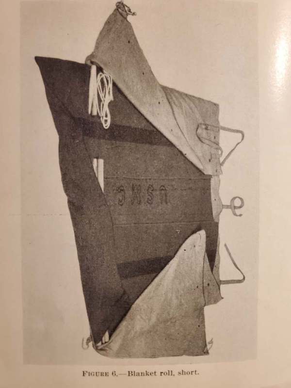 I need help with rolling up my WW2 USMC Camo Shelter half for the 782 ...