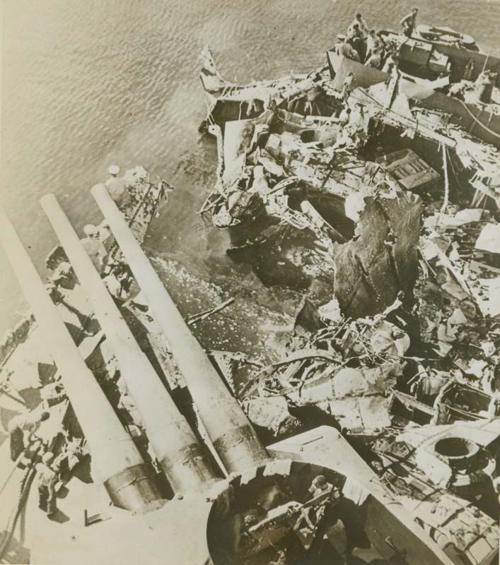 USS Portland Heavily Damaged - MILITARY SHIPS AND VESSELS - U.S ...