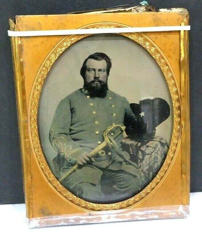 Civil War Confederate Colonel Richard Hubbard Texas Brigade Governor Ambrotype - (1861-1865 ...