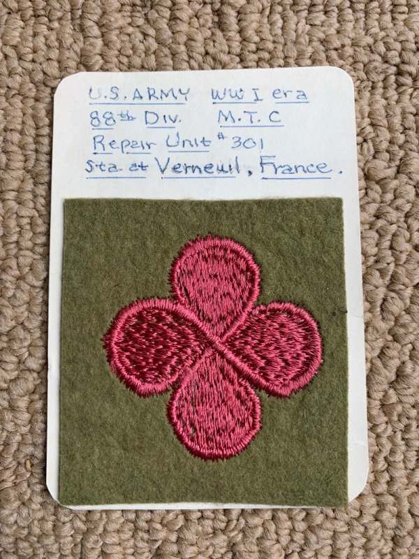 WW1 88th Division Patch Variations - ARMY AND USAAF - U.S. Militaria Forum