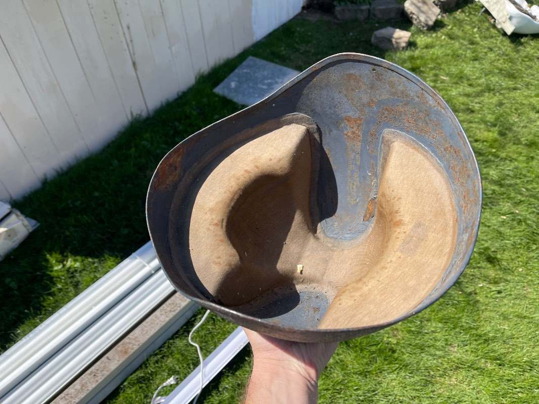 Unknown blue steel helmet - HELMET PRESERVATION, DISPLAY, REFERENCE ...