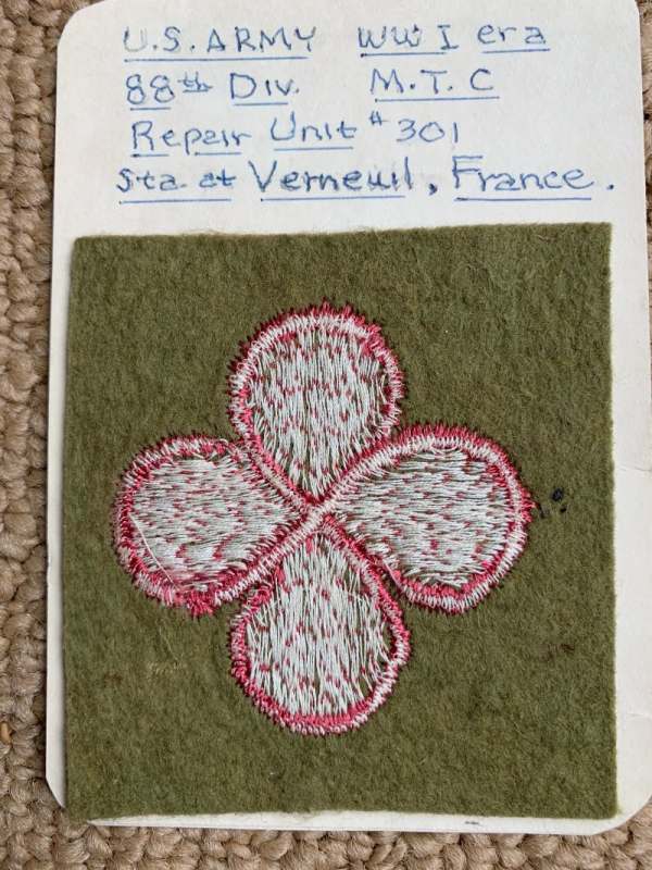 WW1 88th Division Patch Variations - ARMY AND USAAF - U.S. Militaria Forum