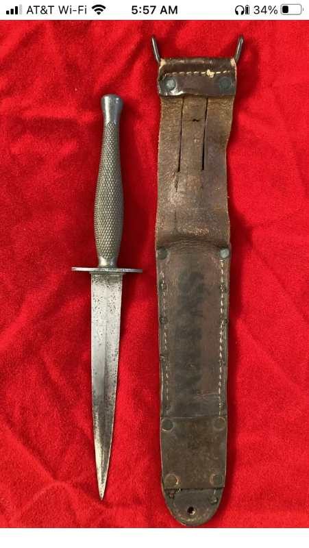 Camillus WW2 Marine Raider or 1st Canadian Parachute Battalion Stiletto ...