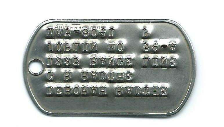 Addressograph stamped on Dependent dog tag? - IDENTITY ITEMS (DOG TAGS ...