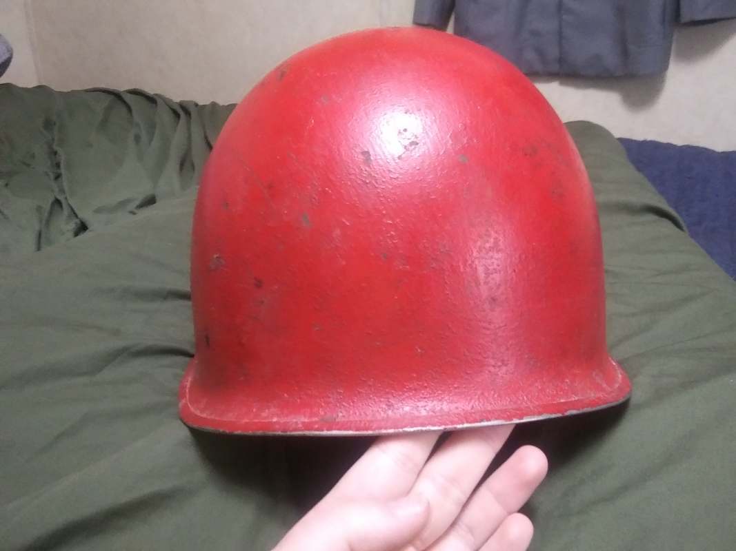 Re-issued M2 helmet with red paint. - NAVY & COAST GUARD HELMETS - U.S ...