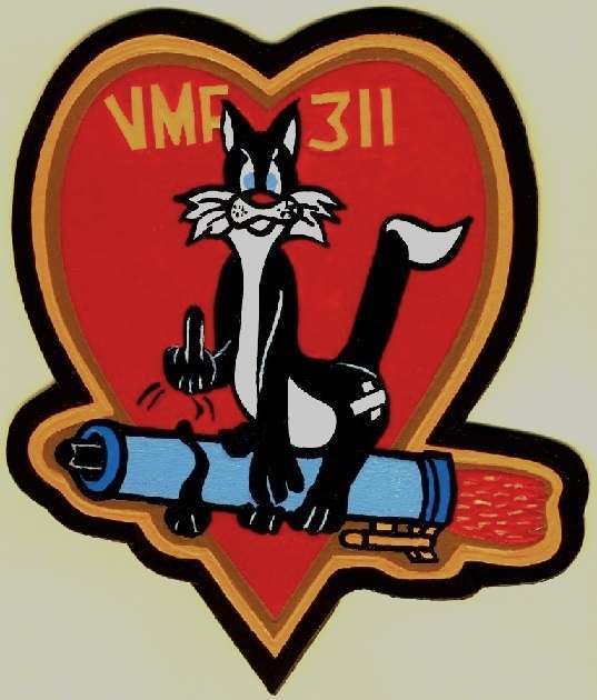 Leather VMF-311 patch I did ...... - REENACTING - U.S. Militaria Forum