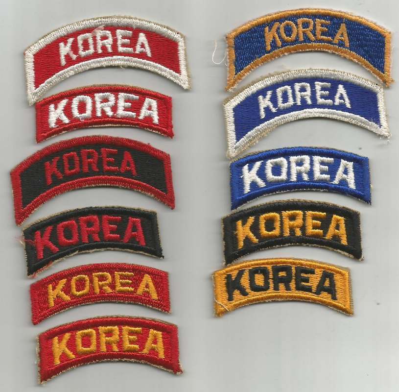 Korea tabs - Page 2 - ARMY AND USAAF - U.S. Militaria Forum