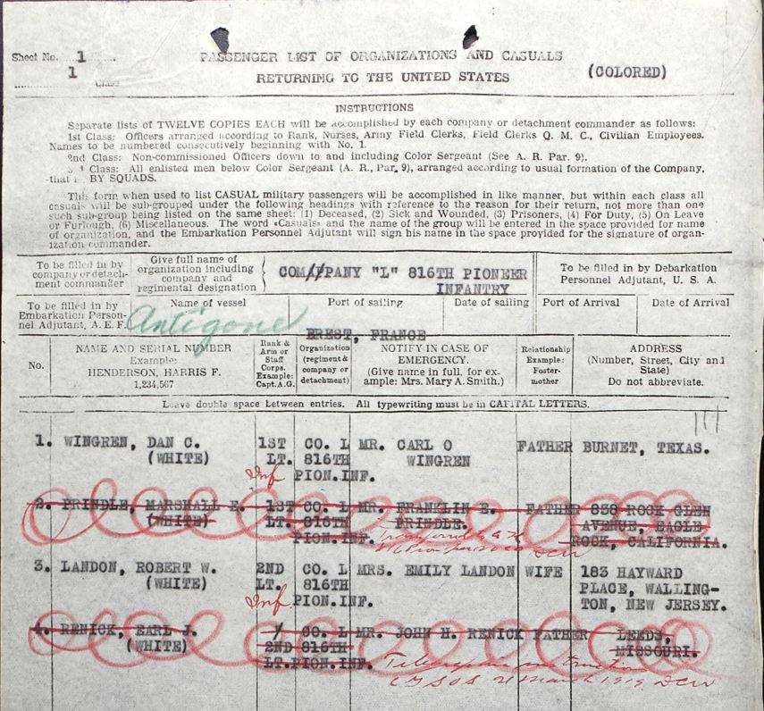 Identified photograph find of white officer with the 816th Pioneer ...