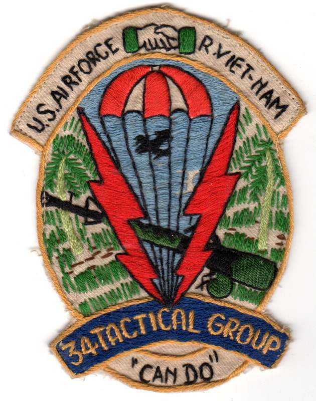 A Vietnam war era 34th Tactical Group patch - AIR FORCE (USAAF IS WITH ...