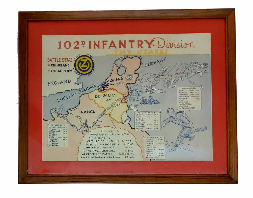 102nd Infantry Division Lieutenant's footlocker - GROUPINGS PAGE - U.S ...