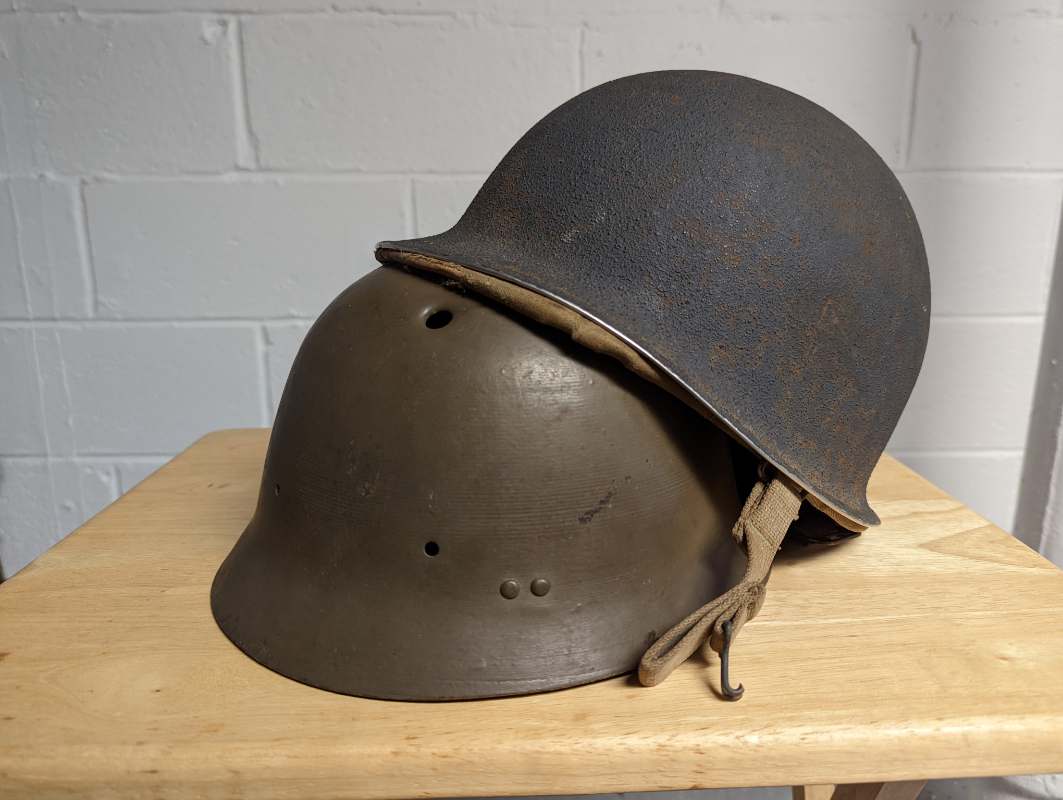 Early WWII PTO Navy Helmet - NAVY & COAST GUARD HELMETS - U.S ...
