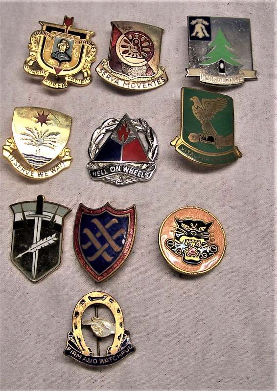 The last 10! - DISTINCTIVE UNIT INSIGNIA / UNIT CRESTS - U.S. Militaria ...