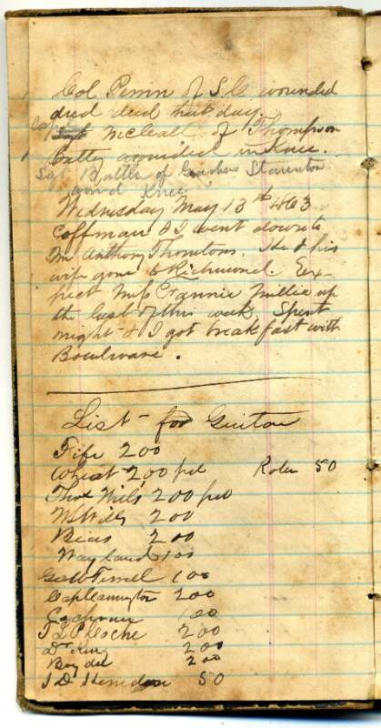 Civil War diary of a Union veteran, and Confederate veteran! - (1861 ...