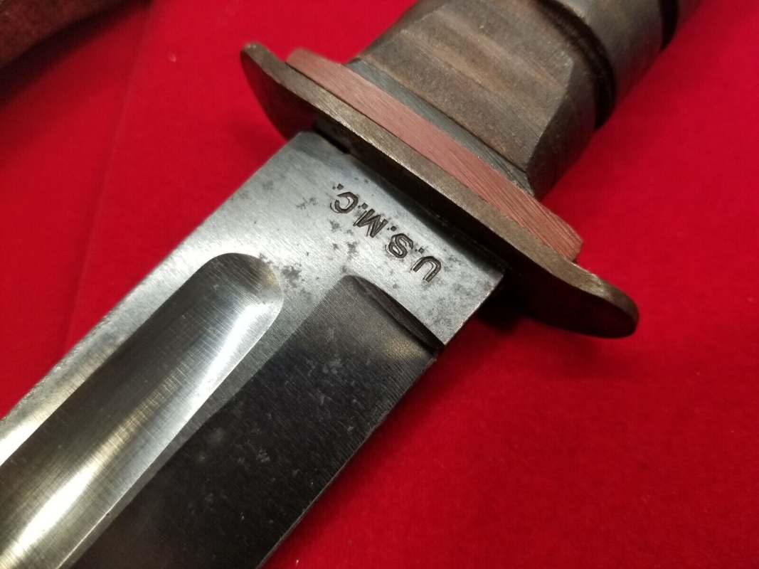 WWII USMC Fighting Knife Robeson Shuredge USMC stamping - EDGED WEAPONS ...