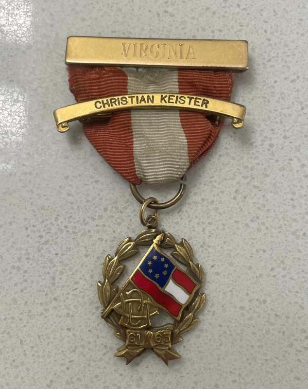 UDC Badge, Christian Keister, Co. F 36th Va. - (1861-1865) AMERICAN ...