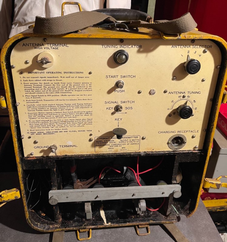 SOS life raft radio from named Liberty Ship - NAVAL SEA SERVICE GEAR ...