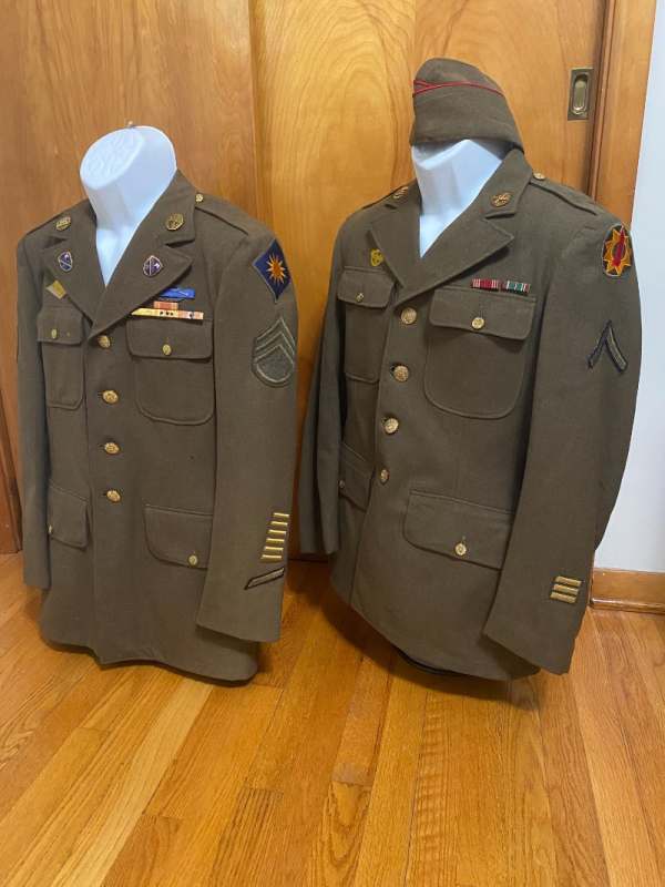 Pair of brothers WWII Uniforms: 40th ID and 9th Coast Artillery Command ...