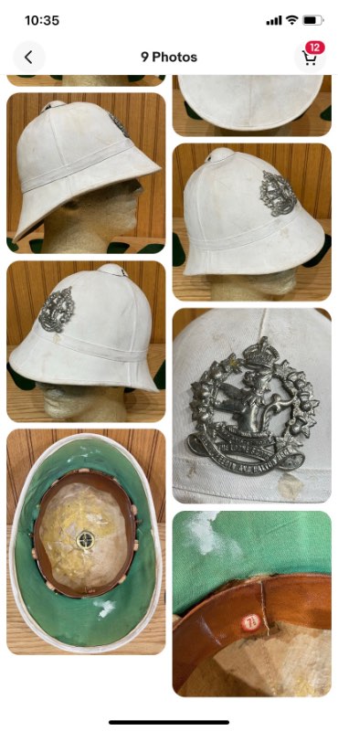 Possible Pith helmet - (1898-1916) SPANISH AMERICAN WAR, BOXER ...