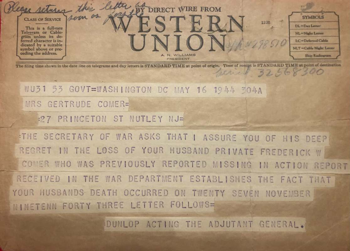 Purple Heart KIA Frederick Comer: Bombed Troopship HMT Rohna ...