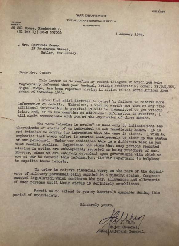 Purple Heart KIA Frederick Comer: Bombed Troopship HMT Rohna ...